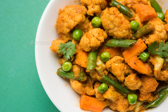 Phool Gobi Sabzi / Cauliflower Fry Stock Photo by stockimagefactory