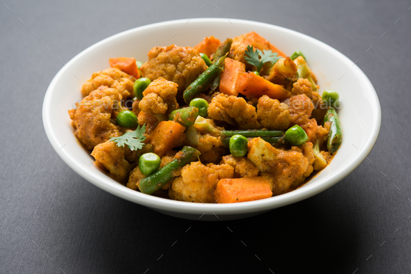 Phool Gobi Sabzi / Cauliflower Fry Stock Photo by stockimagefactory