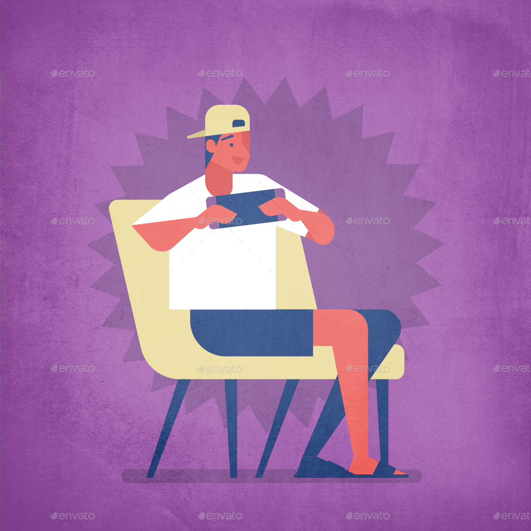 Stay At Home Character Illustration Vol.2, Vectors | GraphicRiver