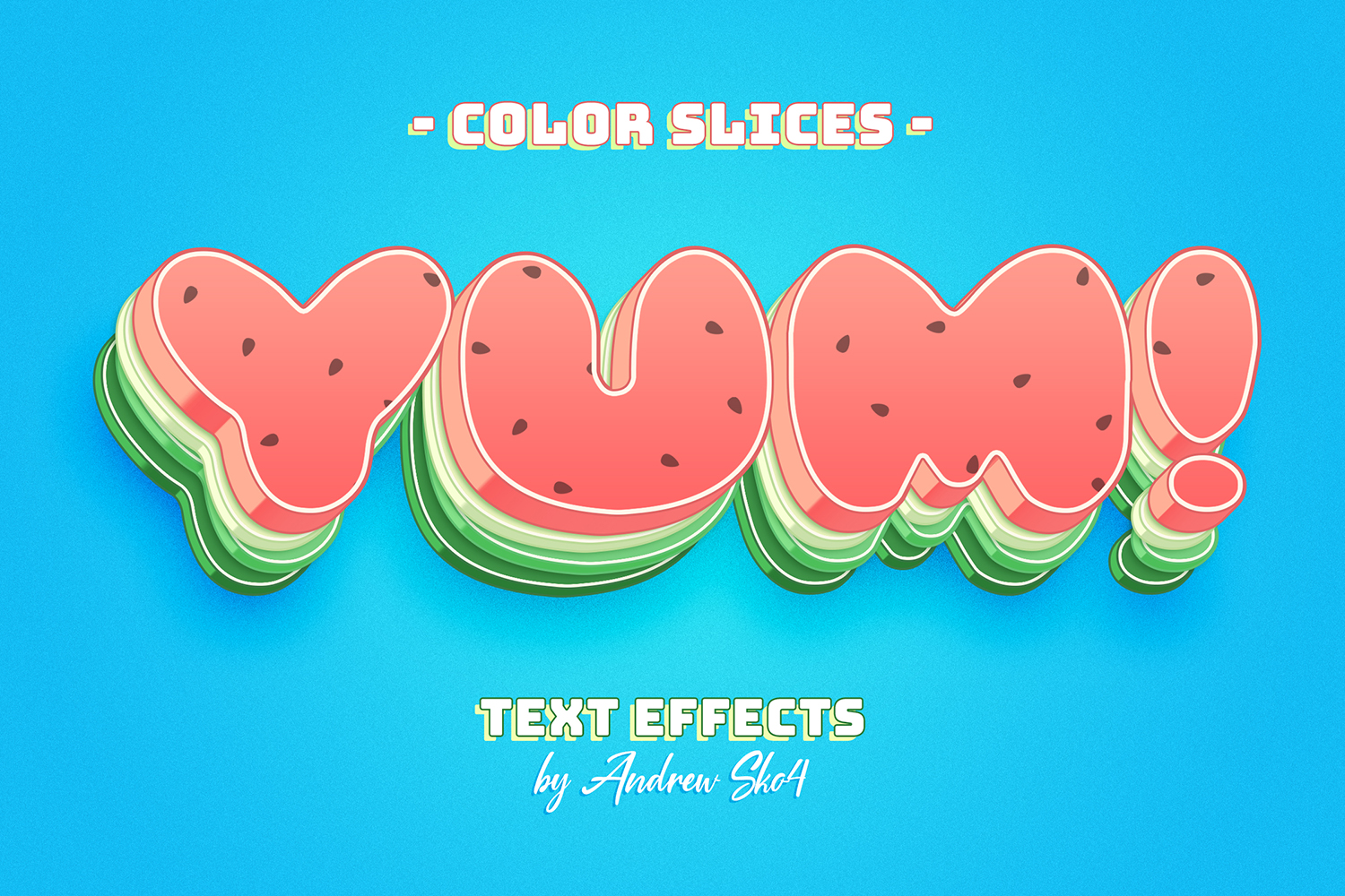 Color Slice Text Effects, Add-ons | GraphicRiver