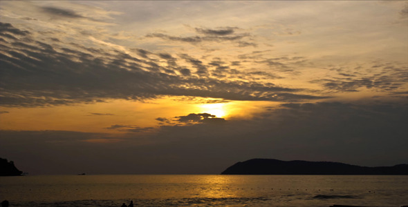 Time Lapse - Sunset at Busy Beach, Stock Footage | VideoHive