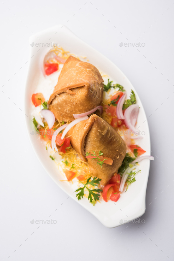 Dahi Samosa Chat Stock Photo by stockimagefactory | PhotoDune