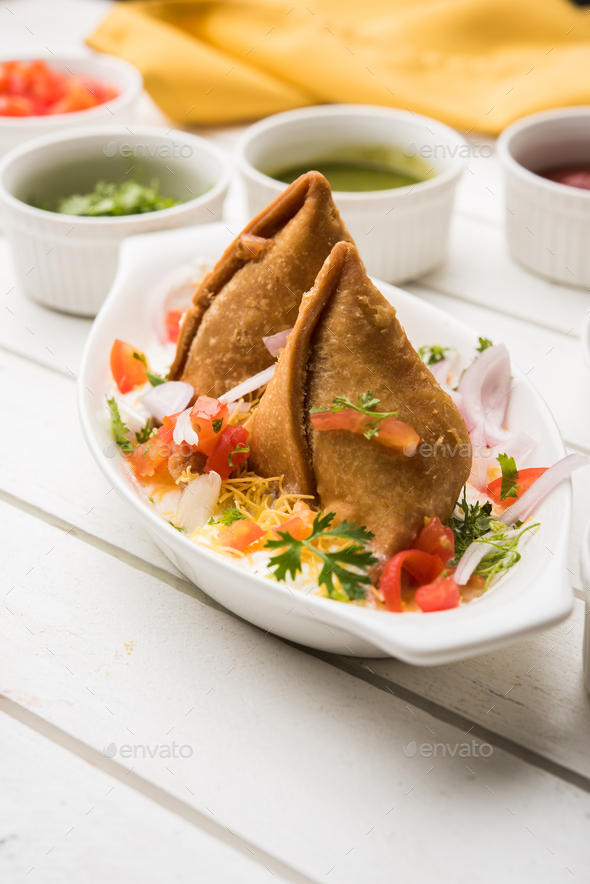 Dahi Samosa Chat Stock Photo by stockimagefactory | PhotoDune