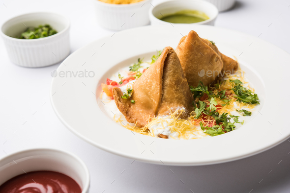 Dahi Samosa Chat Stock Photo by stockimagefactory | PhotoDune
