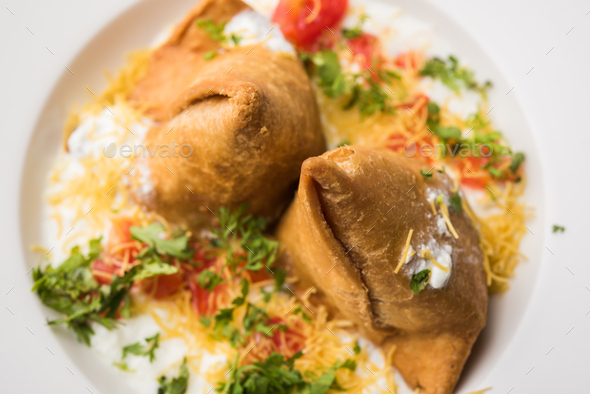 Dahi Samosa Chat Stock Photo by stockimagefactory | PhotoDune