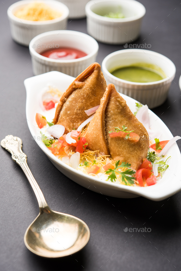 Dahi Samosa Chat Stock Photo by stockimagefactory | PhotoDune