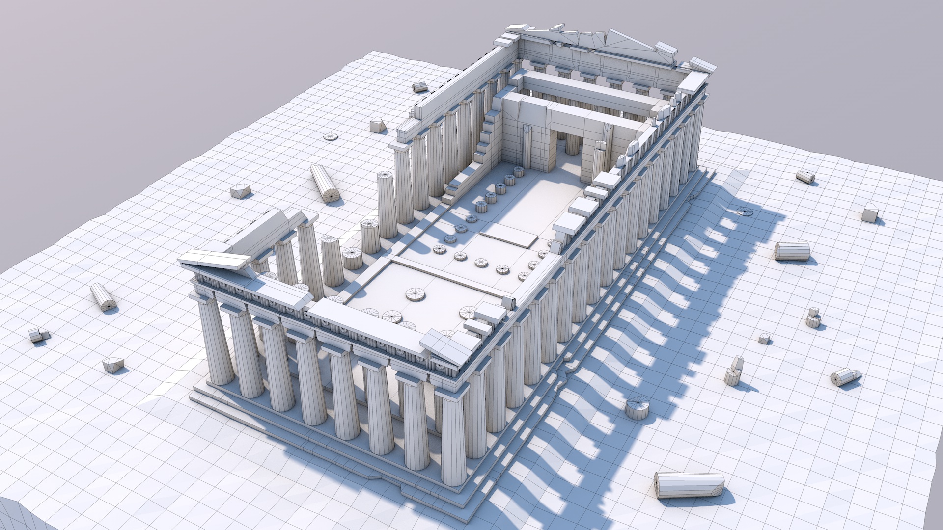 Low Poly Parthenon in Athens Greece Landmark by multimedia4d | 3DOcean