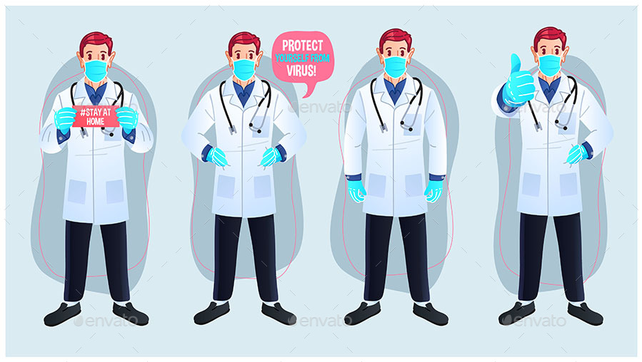 Doctor Mascot Illustration, Graphics | GraphicRiver
