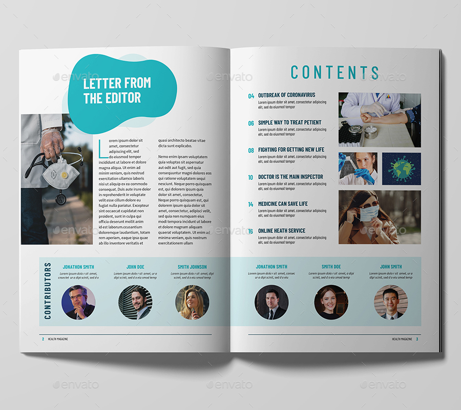 Medical Magazine Template, Print Templates | GraphicRiver