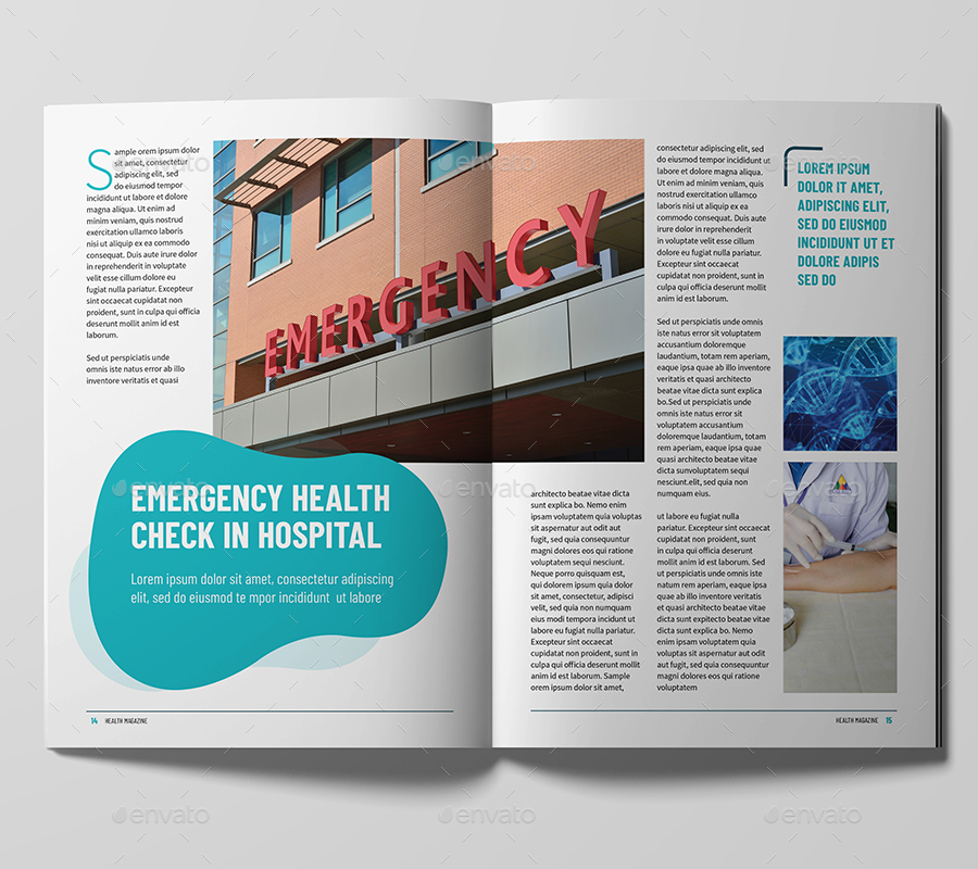 Medical Magazine Template, Print Templates | GraphicRiver