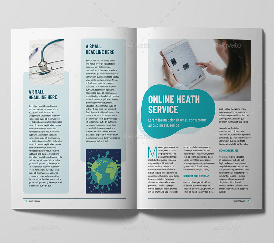 Medical Magazine Template, Print Templates | GraphicRiver
