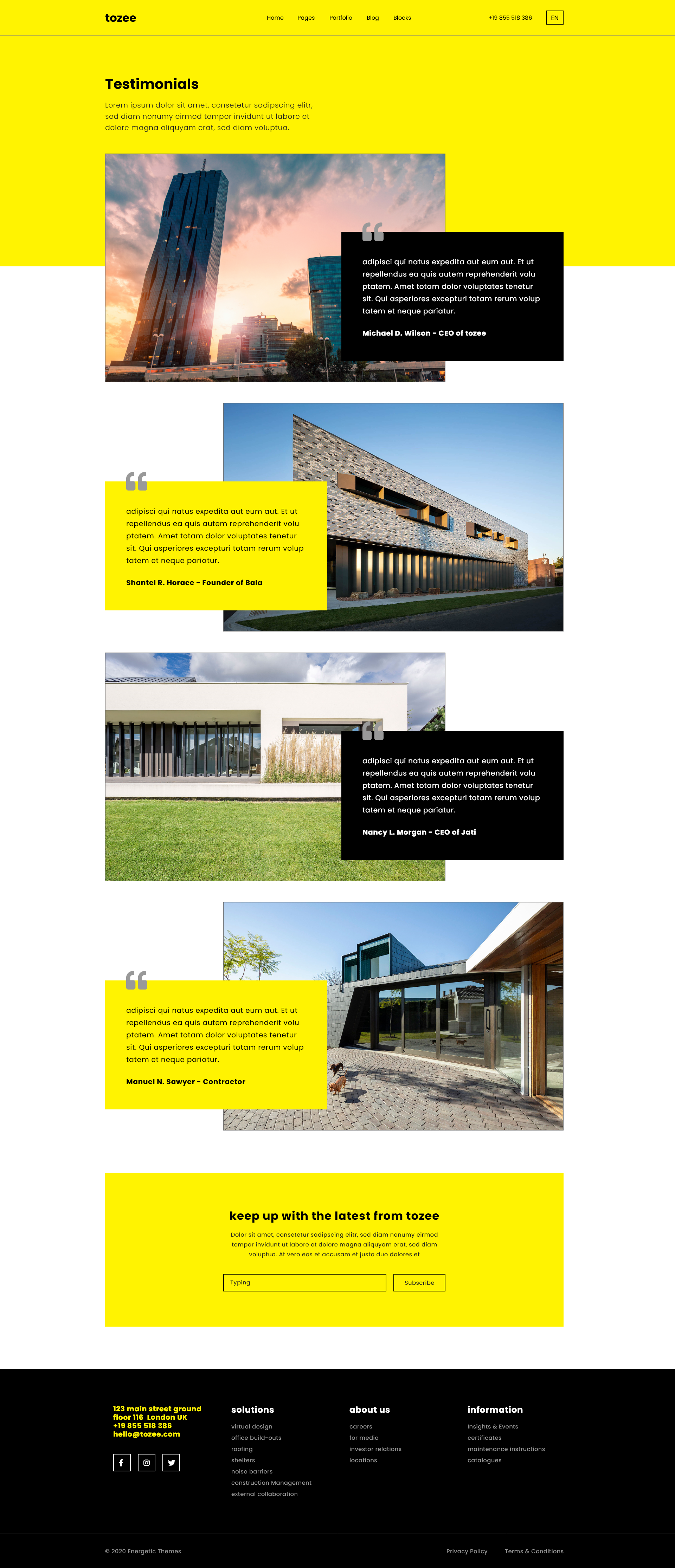 Tozee - Construction Adobe XD Template by energeticthemes | ThemeForest