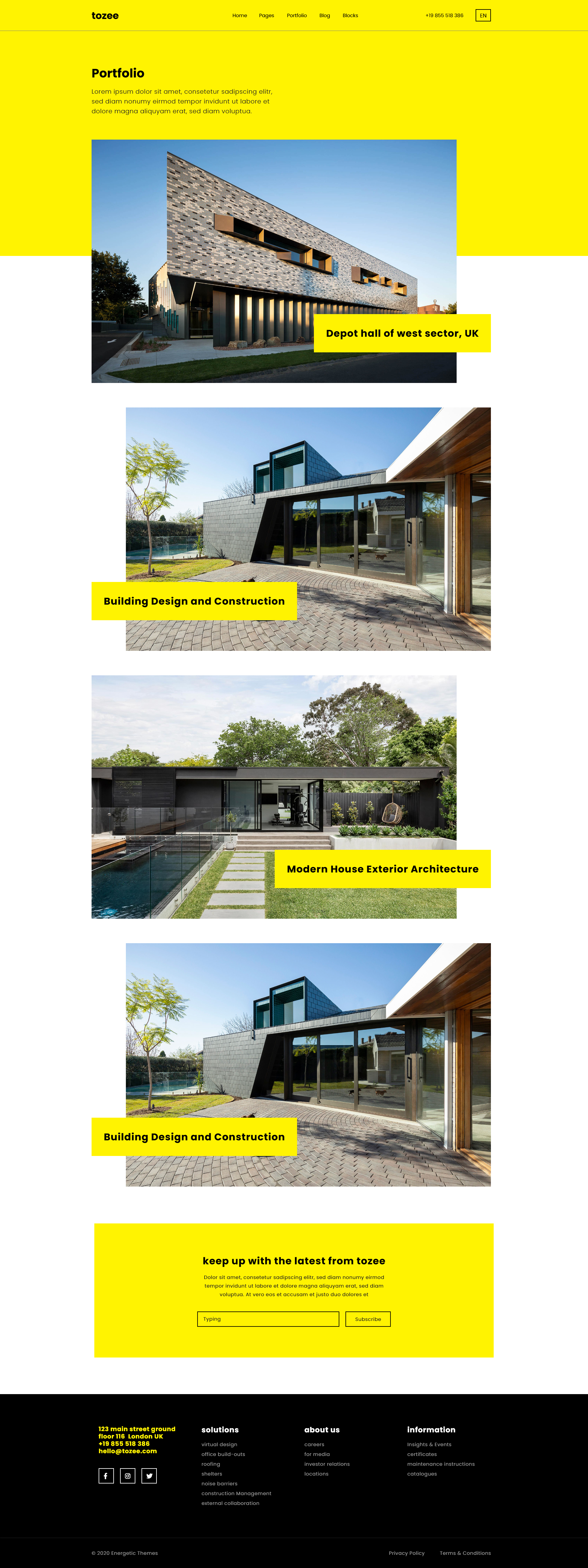 Tozee - Construction Adobe XD Template by energeticthemes | ThemeForest