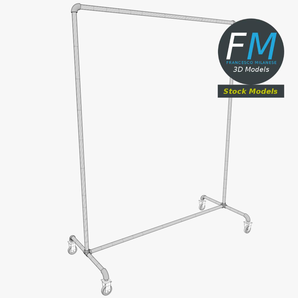 Single bar clothing rack by FrancescoMilanese85 | 3DOcean