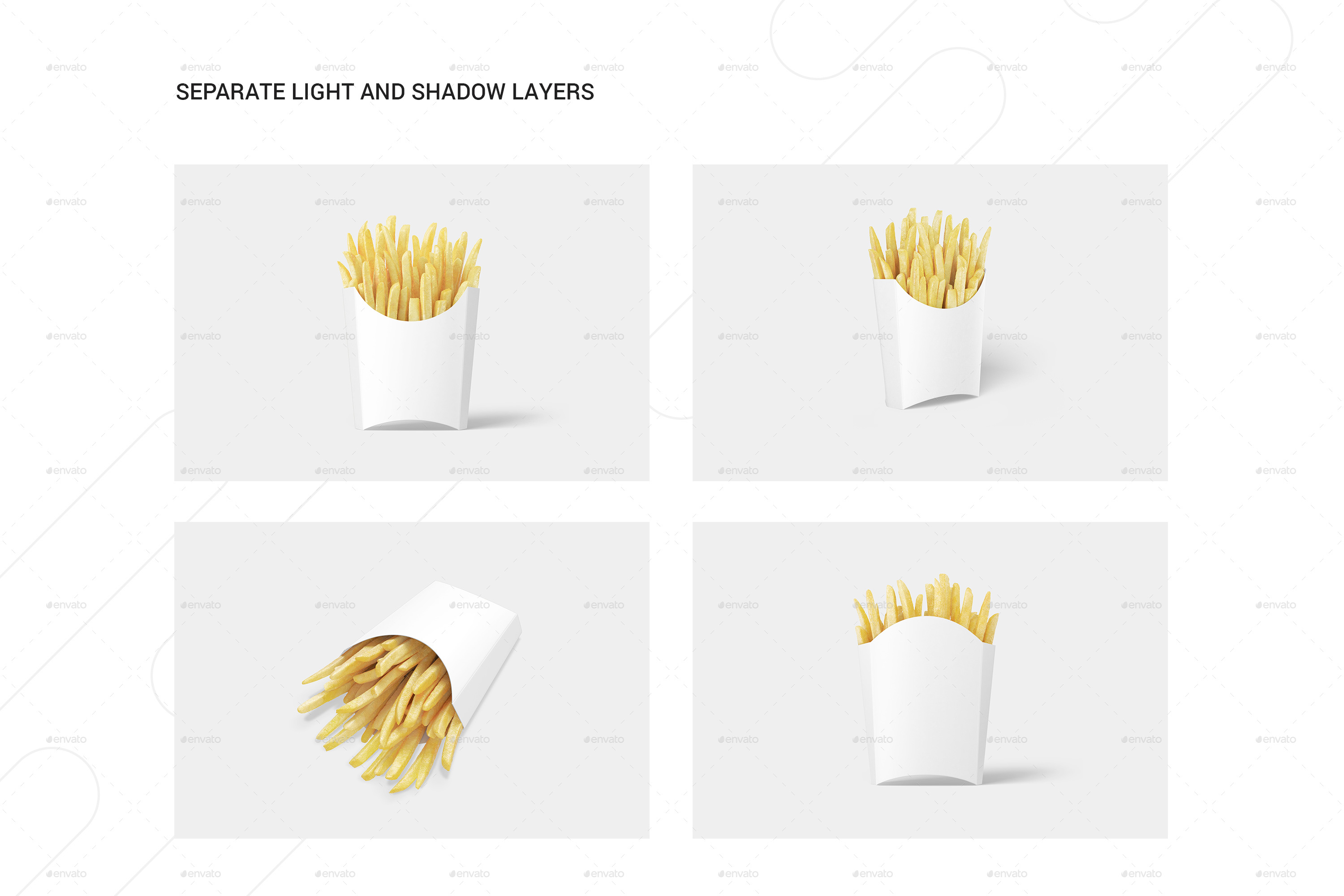 French Fries Packaging Mockup, Graphics | GraphicRiver