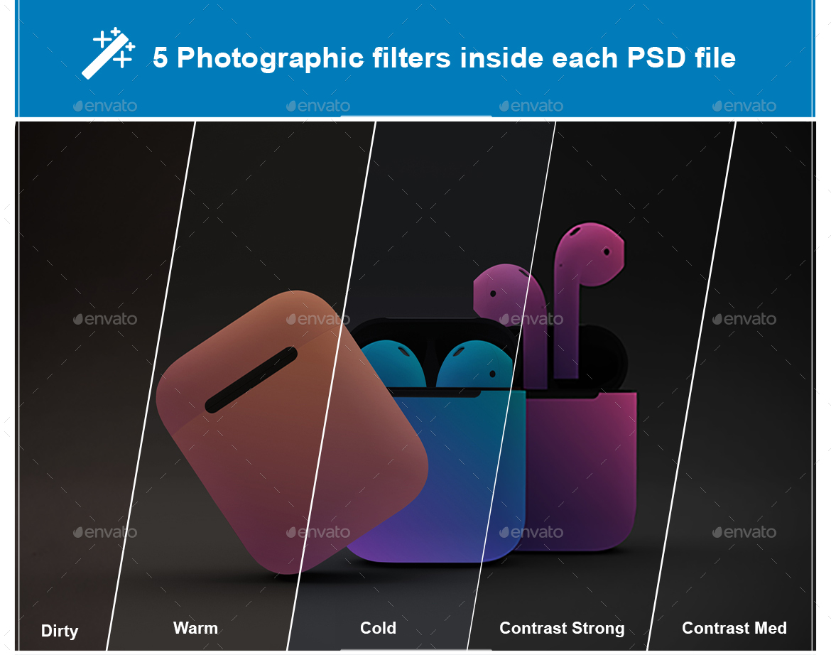 Dark Pods Mockup V.2, Graphics | GraphicRiver