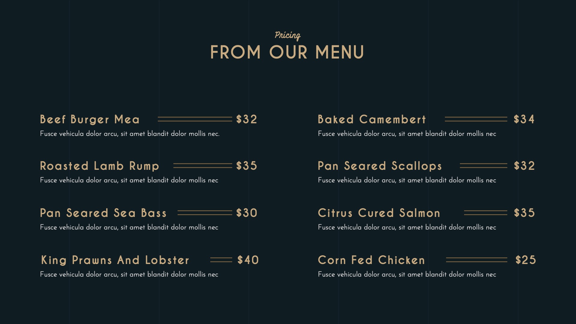 CAVIAR - Catering & Food Keynote Template, Presentation Templates ...