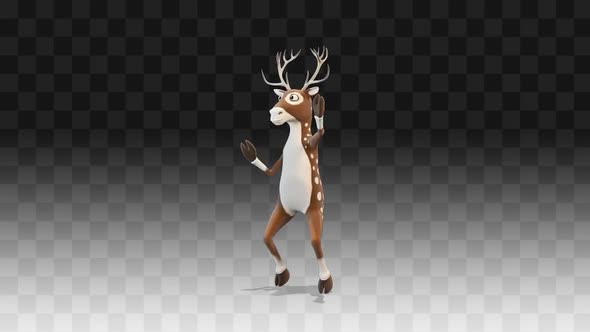 Deer Dancing A Funny Dance Around Him, Motion Graphics | VideoHive