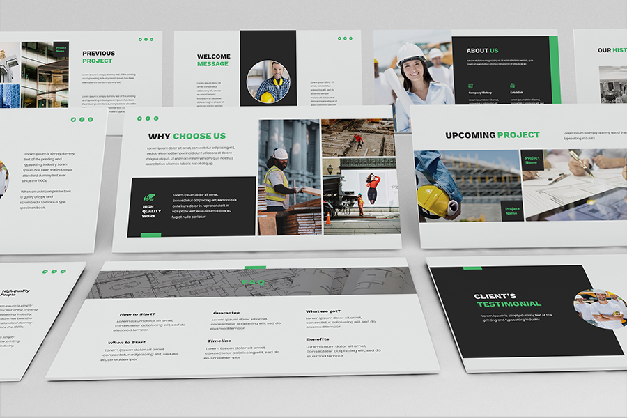 Construction Powerpoint template, Presentation Templates | GraphicRiver