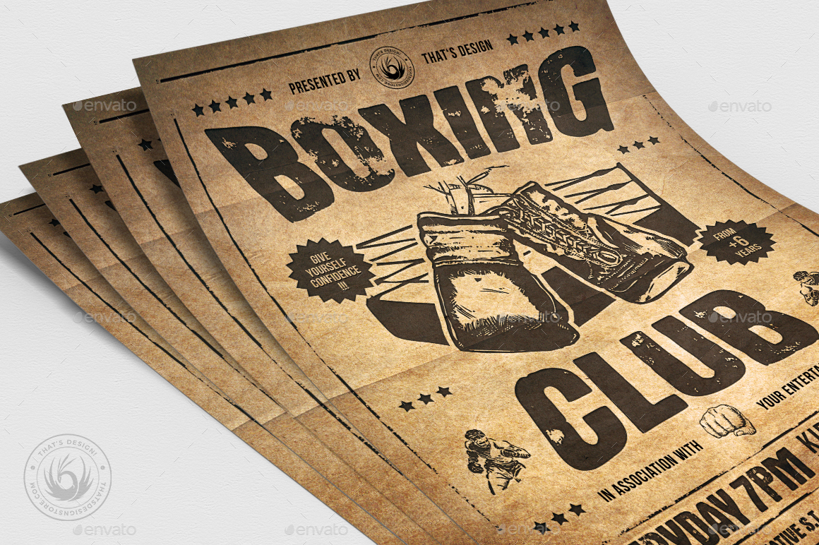Boxing Classes Flyer Template V2, Print Templates | GraphicRiver