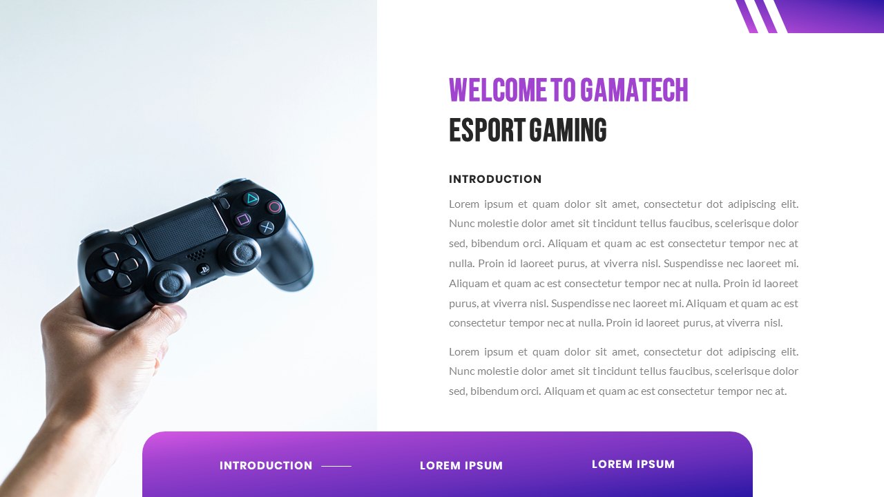 Gamatech – Esport Gaming Powerpoint Template, Presentation Templates