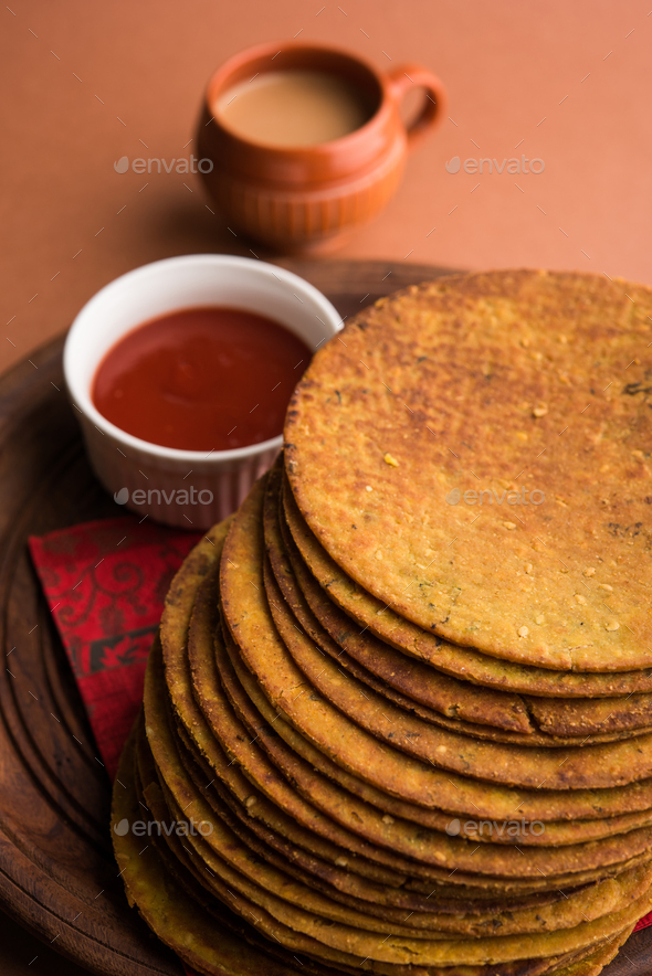 Khakhra or Khakra Cracker Snack from India Stock Photo by stockimagefactory