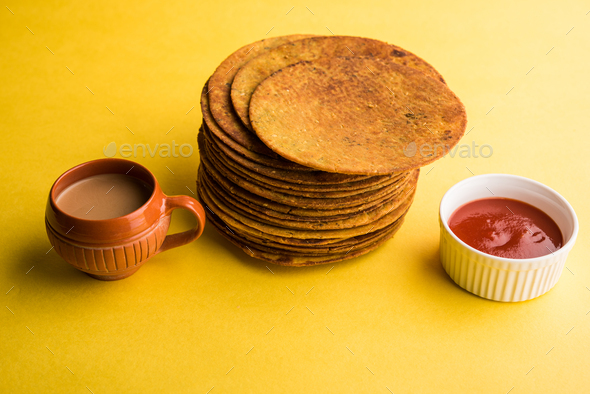 Khakhra or Khakra Cracker Snack from India Stock Photo by stockimagefactory