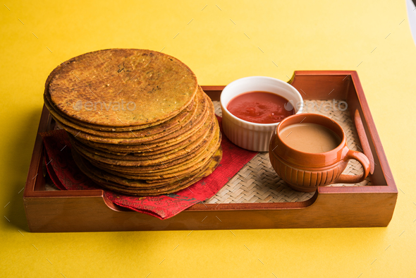 Khakhra or Khakra Cracker Snack from India Stock Photo by stockimagefactory
