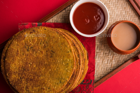 Khakhra or Khakra Cracker Snack from India Stock Photo by stockimagefactory