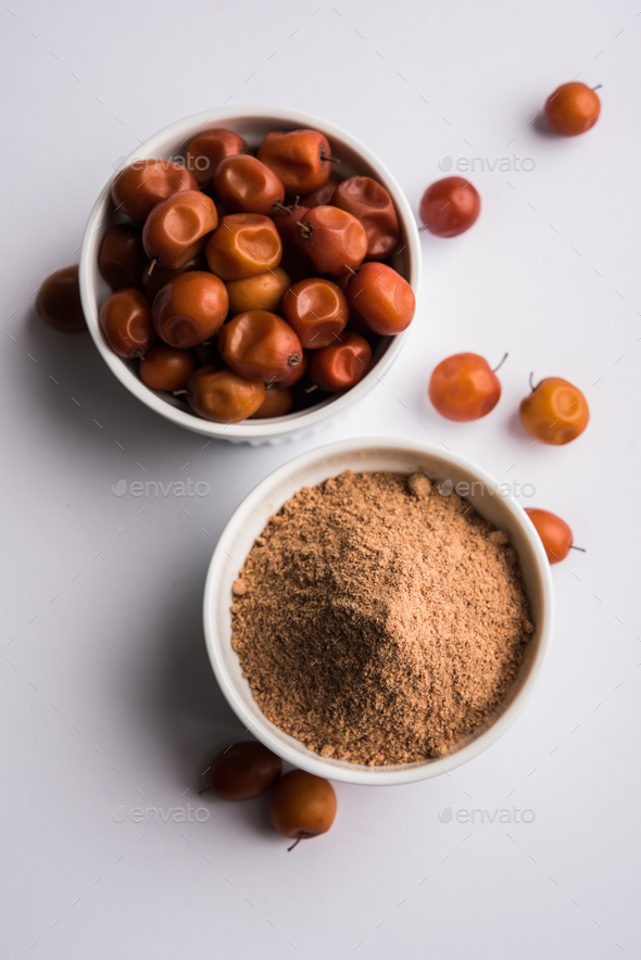 Borkut or Indian Jujube ber Powder Stock Photo by stockimagefactory