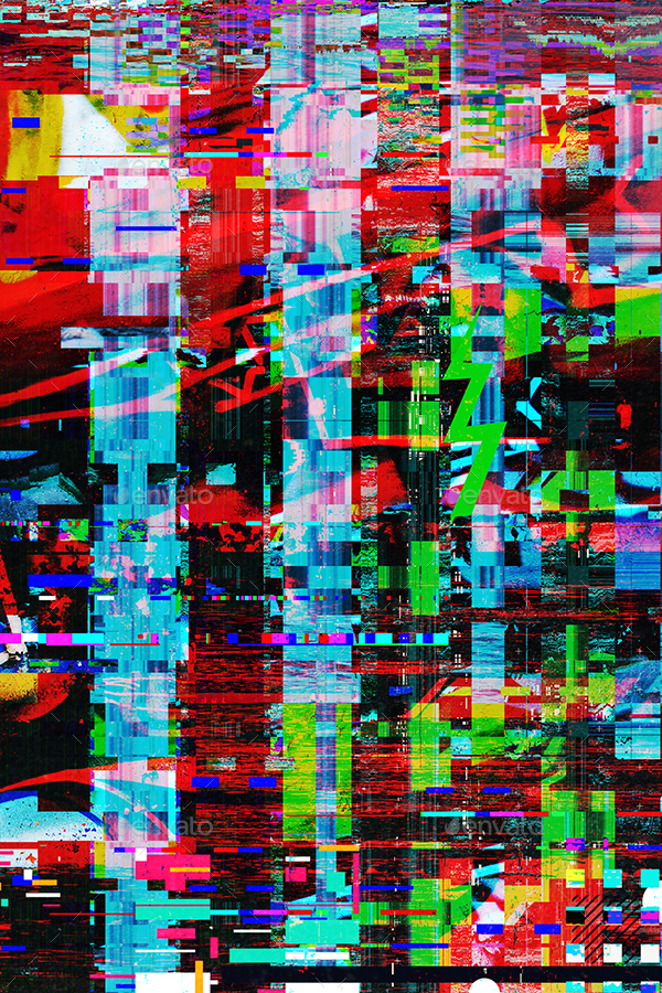 Glitch Abstract Backgrounds Vertical Art Textures, Graphics | GraphicRiver