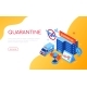 Covid-19 Virus and Quarantine - Web Banner, Vectors | GraphicRiver