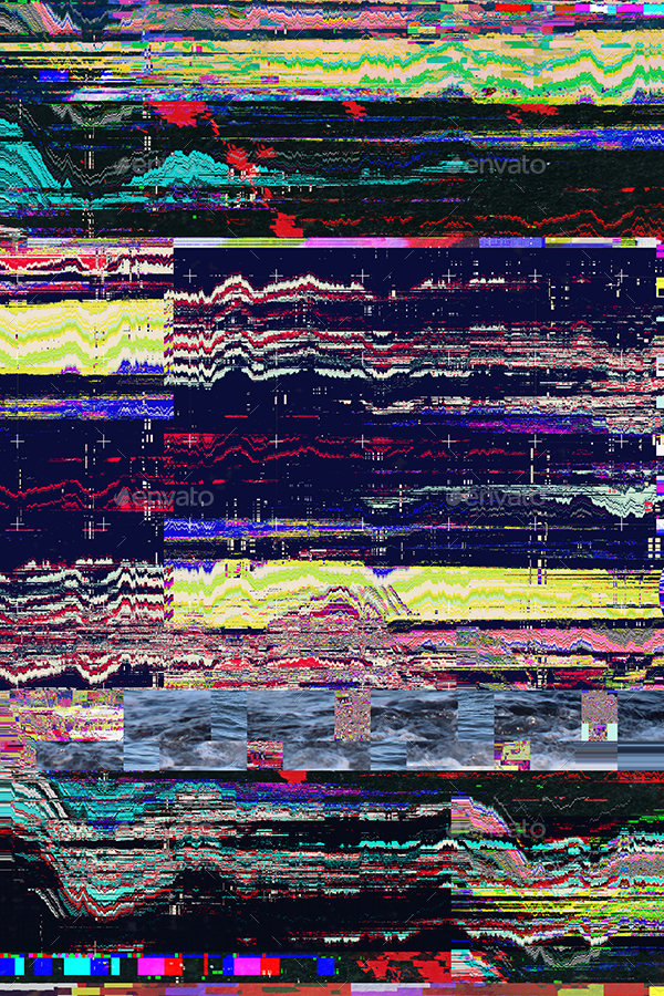 Glitch Art Abstract Backgrounds, Graphics | GraphicRiver