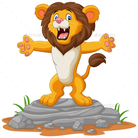 Cartoon Lion Clipart Graphic, Vectors | GraphicRiver