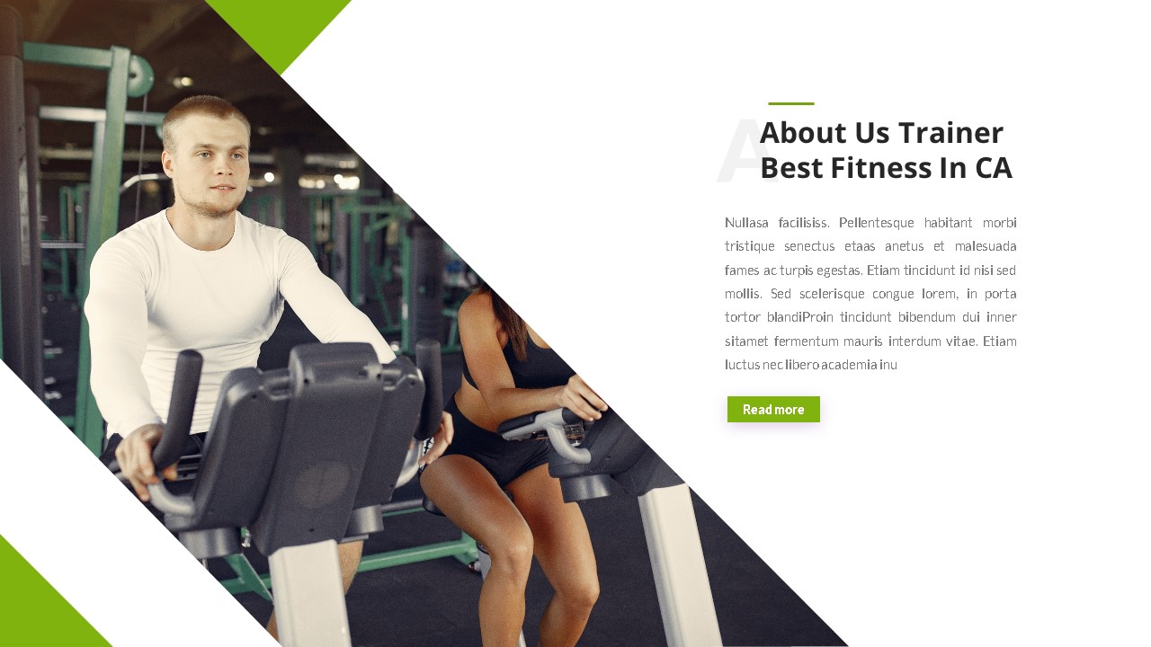 Sport - Fitness Business Workout Google Slide Template, Presentation ...