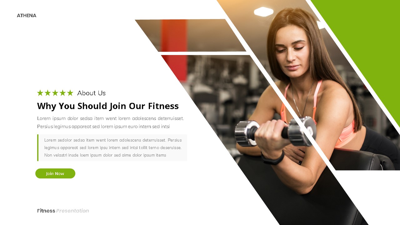 Sport - Fitness Business Workout Google Slide Template, Presentation ...