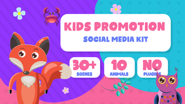 Kids Promotion Social Media Kit, Premiere Pro Templates | VideoHive