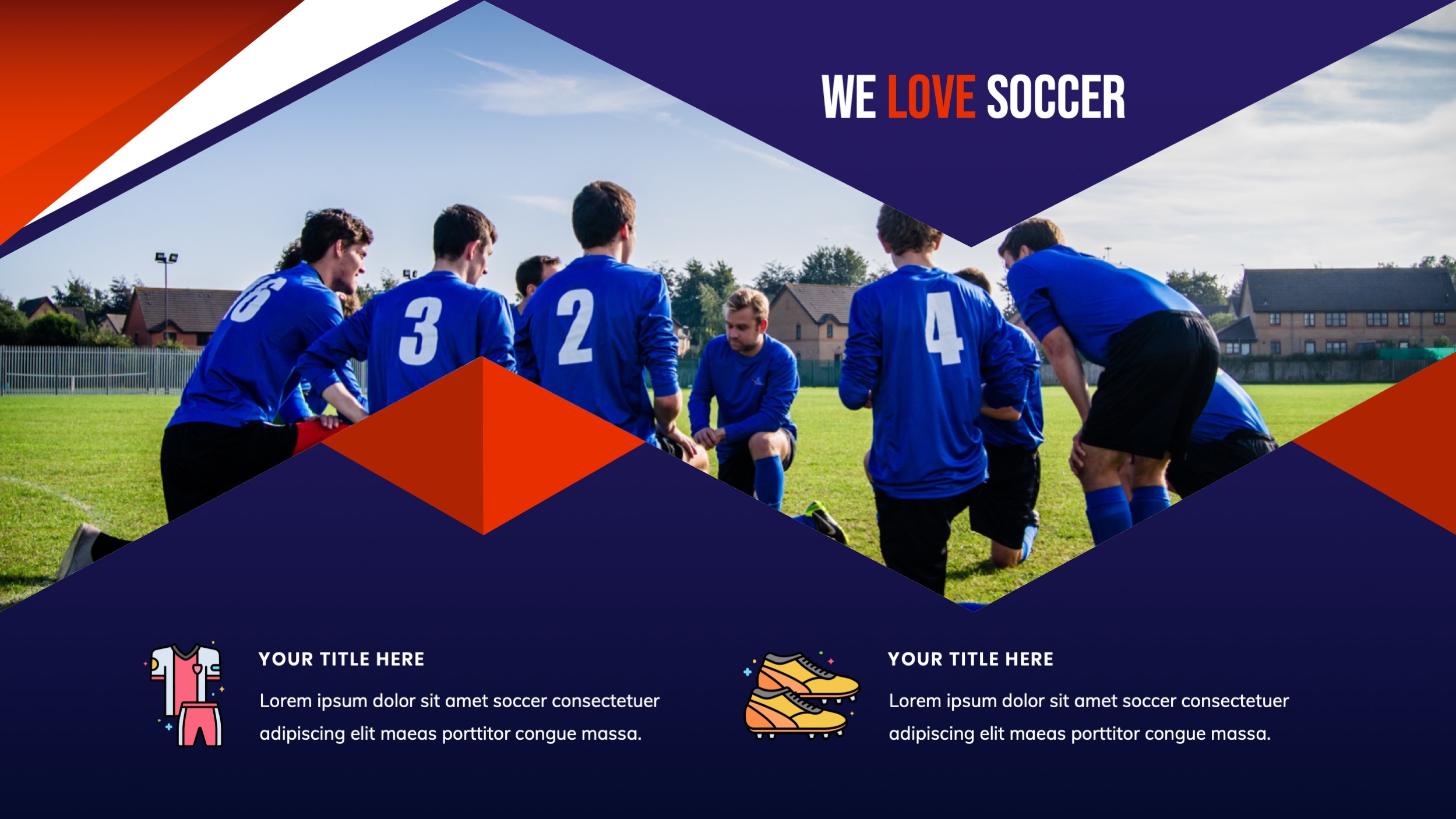 Soccer & Football Club PowerPoint Template, Presentation Templates