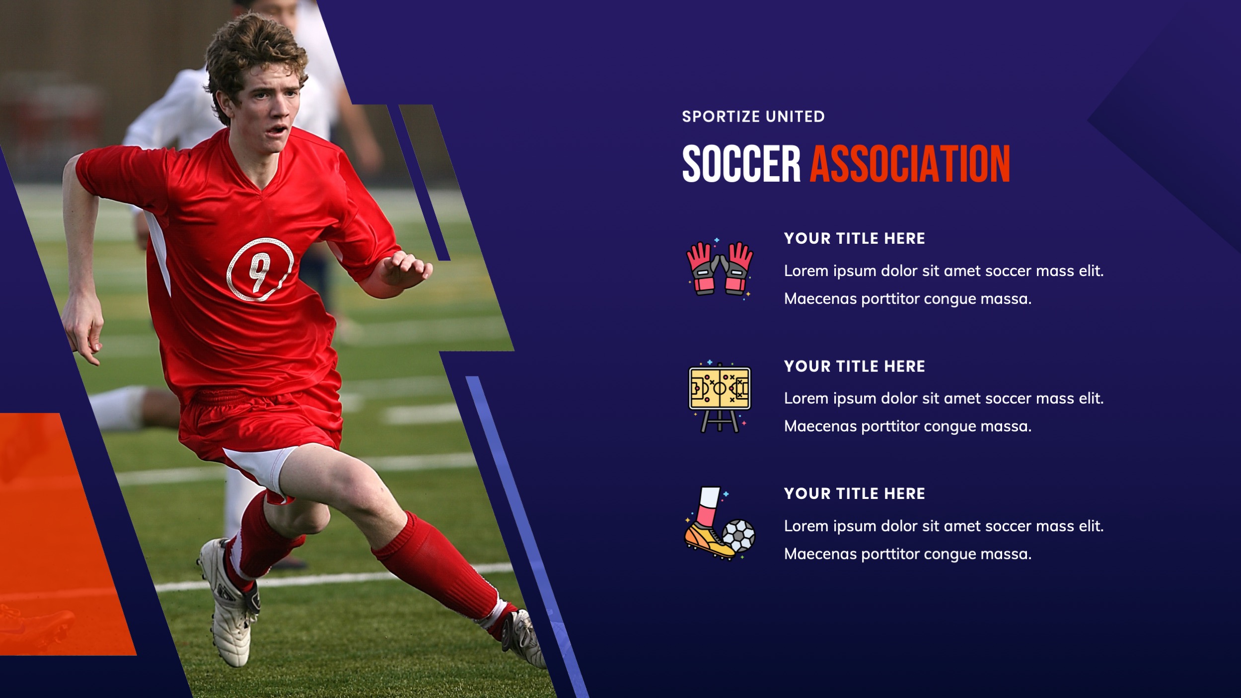 Soccer & Football Club PowerPoint Template, Presentation Templates