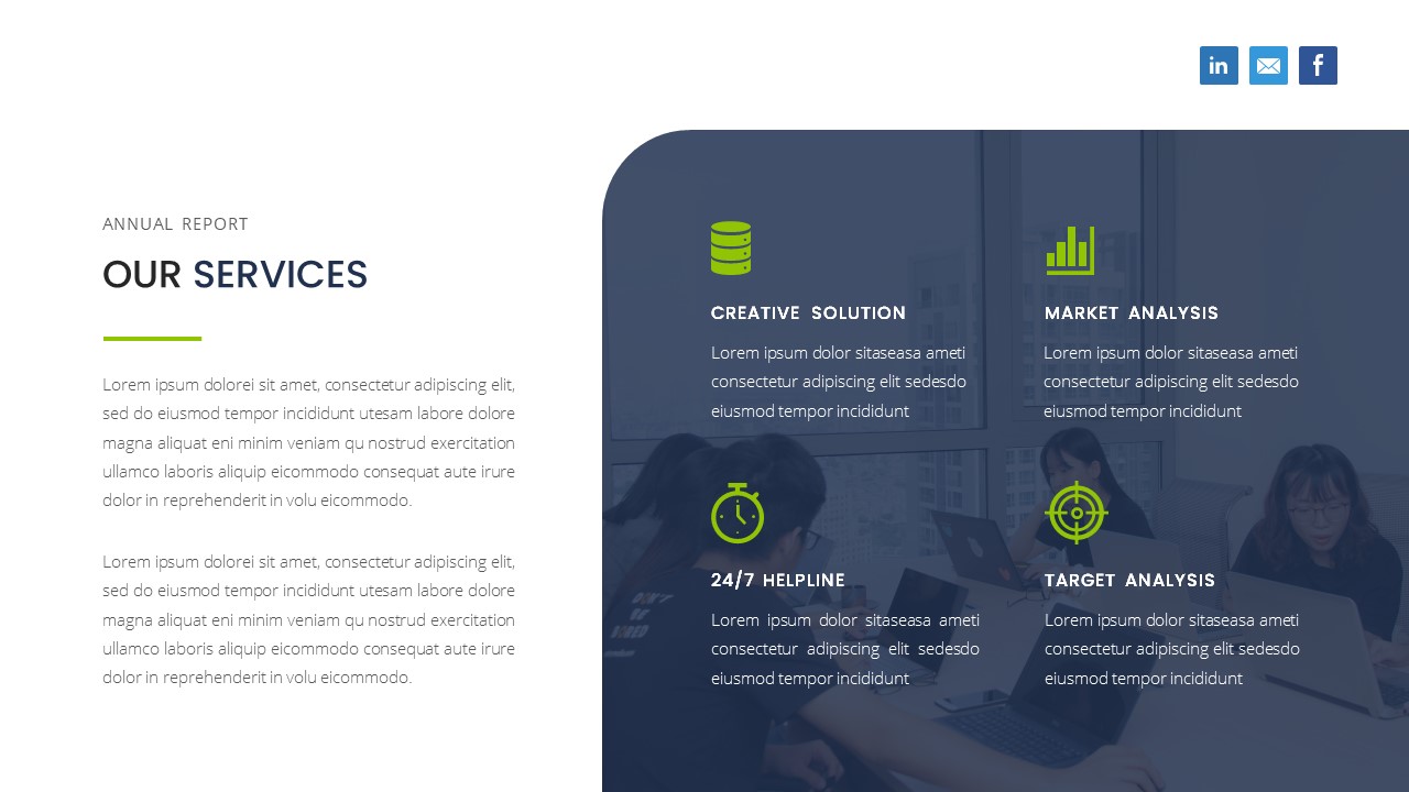 Annual Report Google Slides Presentation Template, Presentation Templates