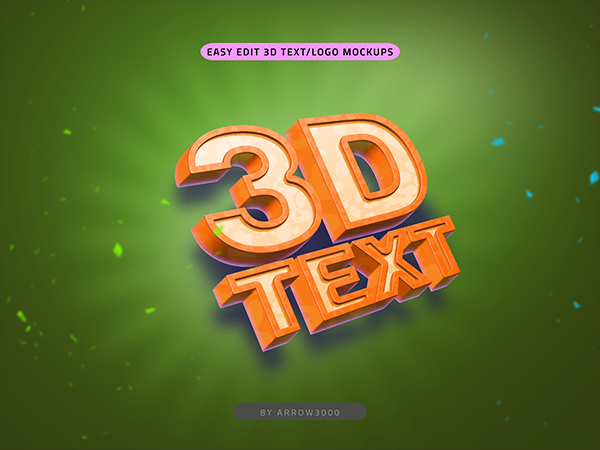 3D Text Mockup Cartoon, Add-ons | GraphicRiver
