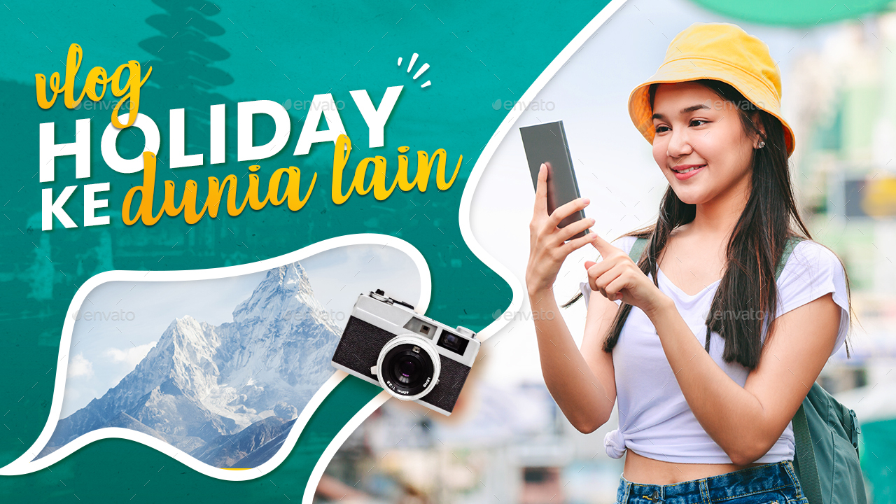 Vlogger Youtube Thumbnail, Web Elements | GraphicRiver