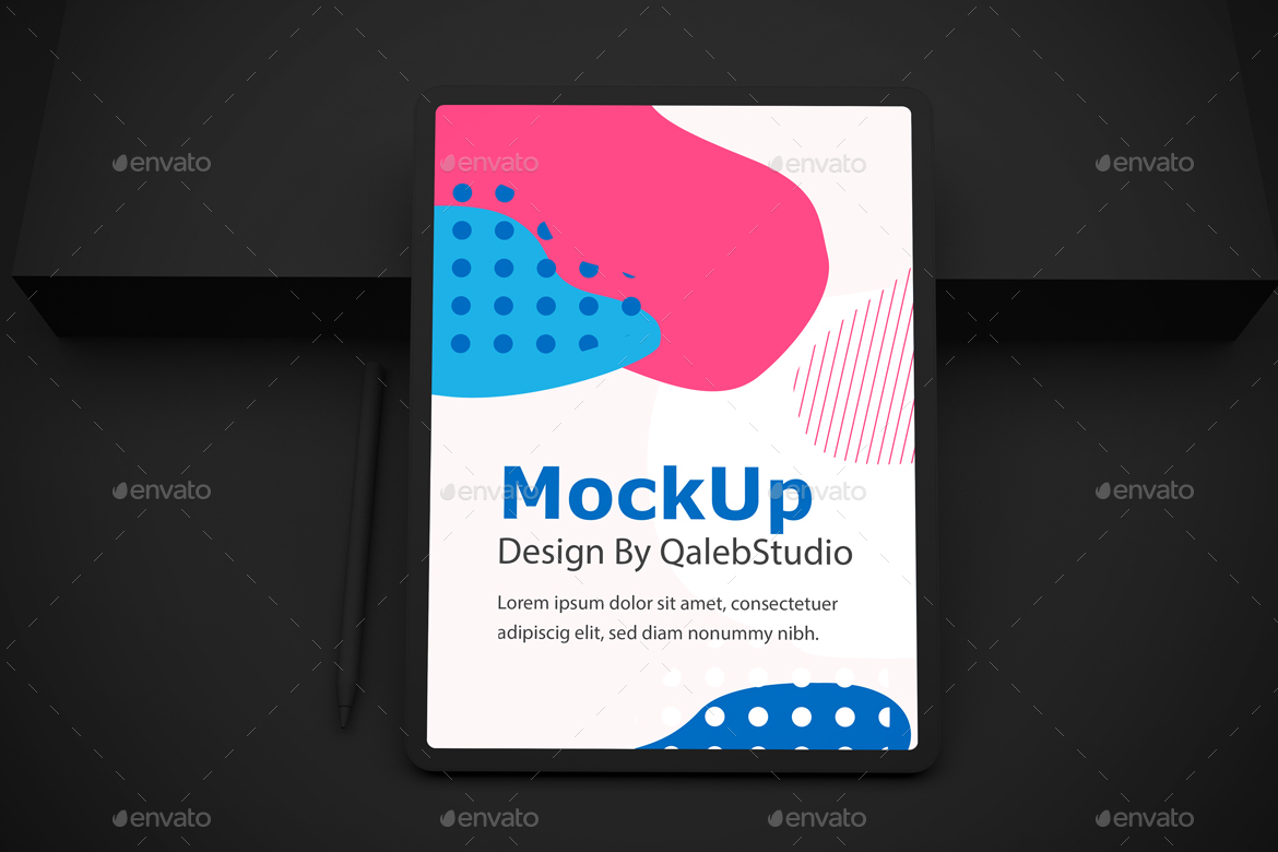 Dark Tablet Pro V.2 Mockup, Graphics | GraphicRiver
