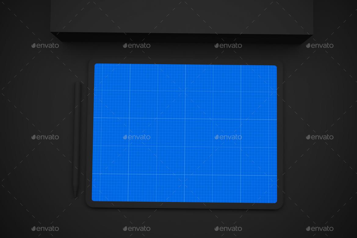 Dark Tablet Pro V.2 Mockup, Graphics | GraphicRiver