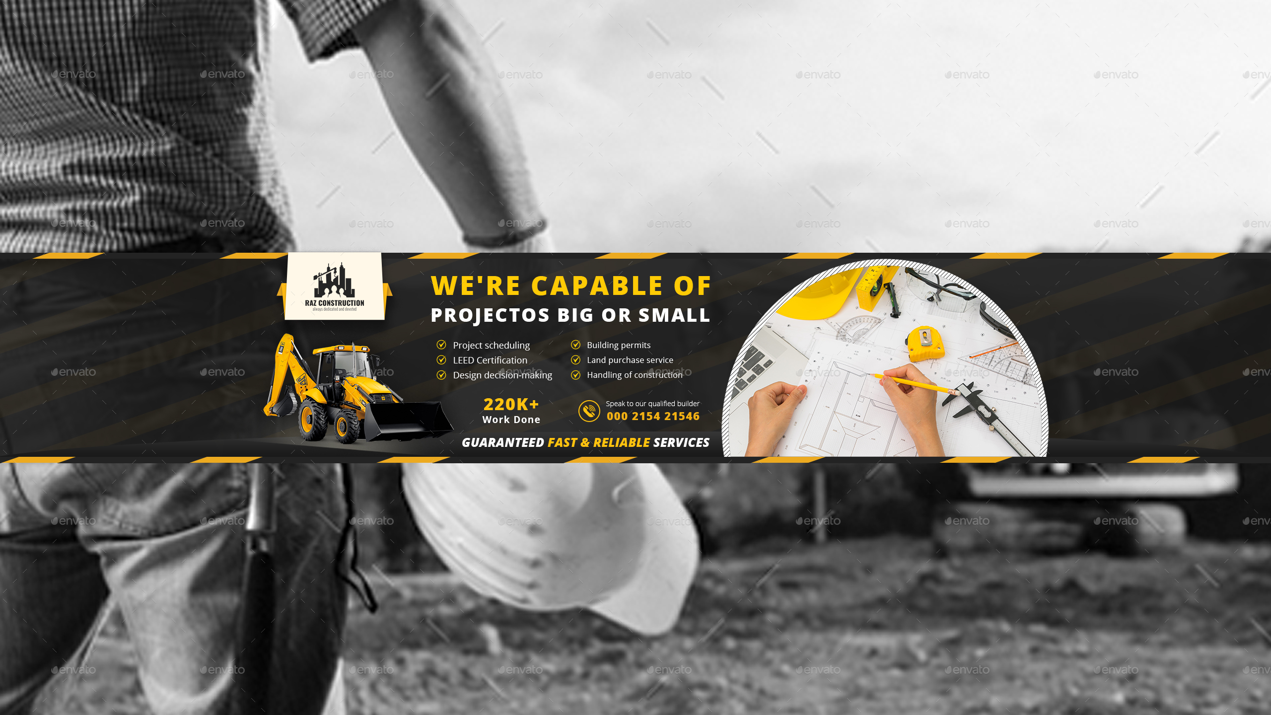 Construction Social Media Banner Pack, Web Elements | GraphicRiver