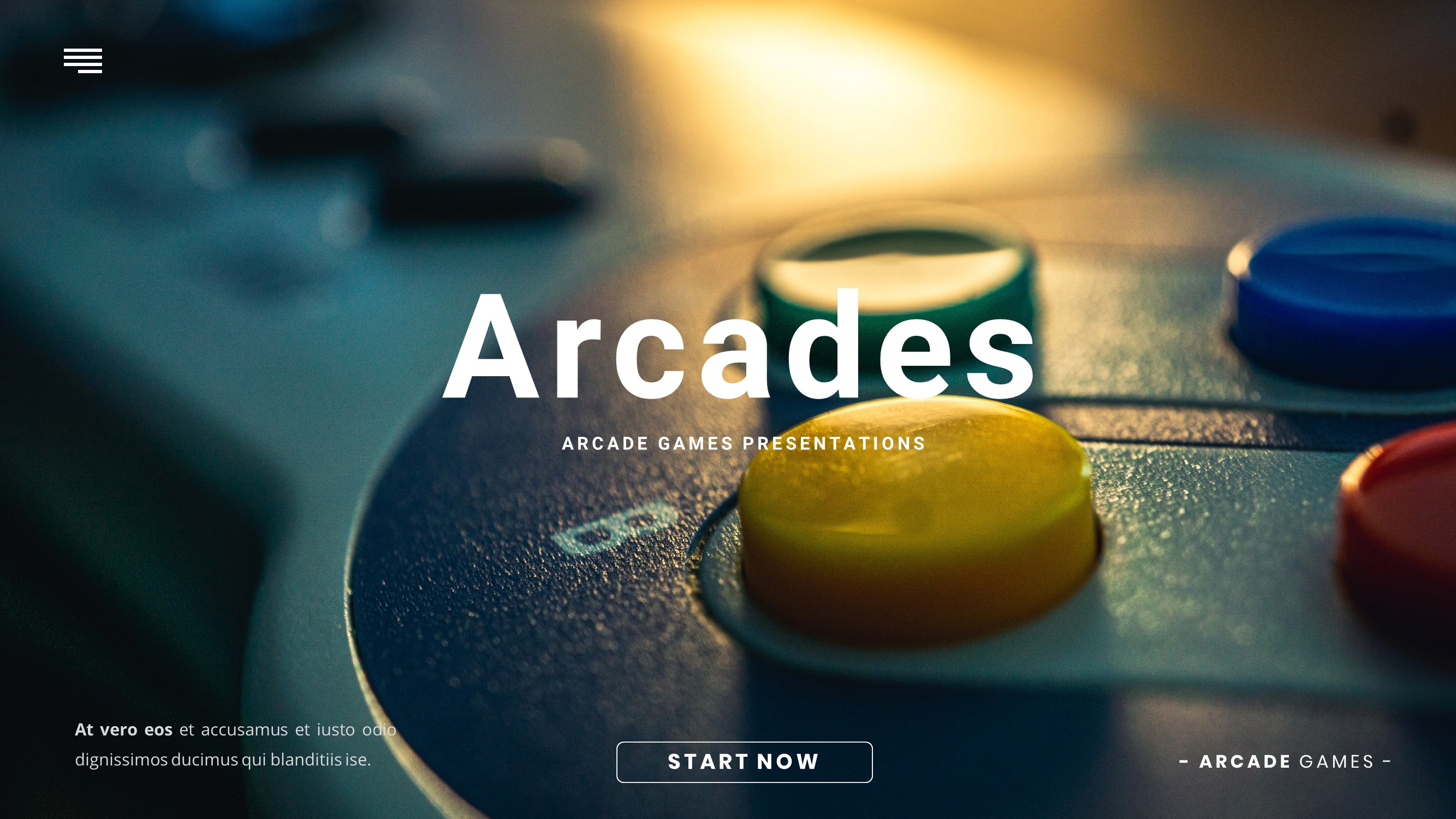 Arcades - Arcade Games PowerPoint Template, Presentation Templates
