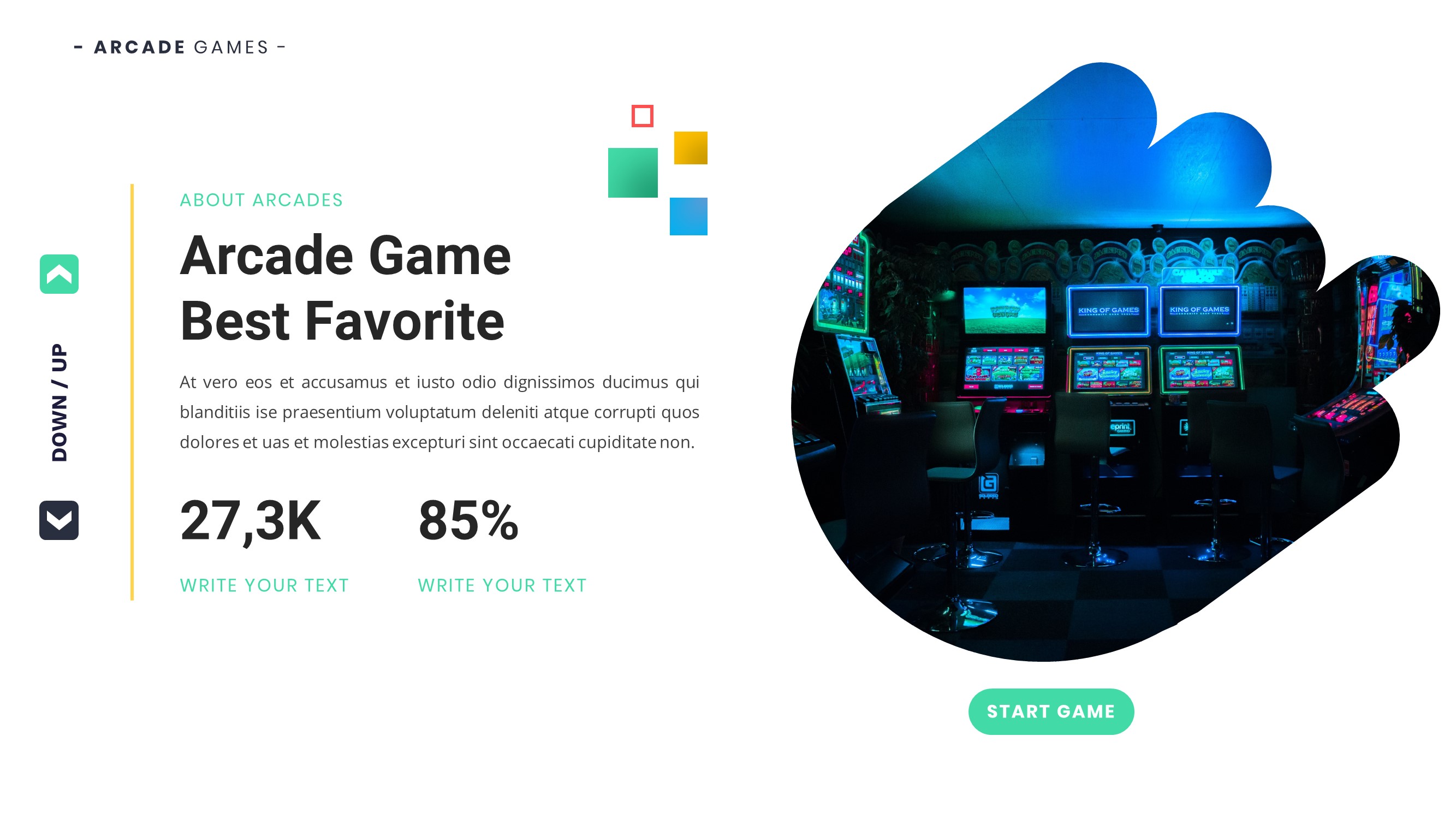 Arcades - Arcade Games PowerPoint Template, Presentation Templates