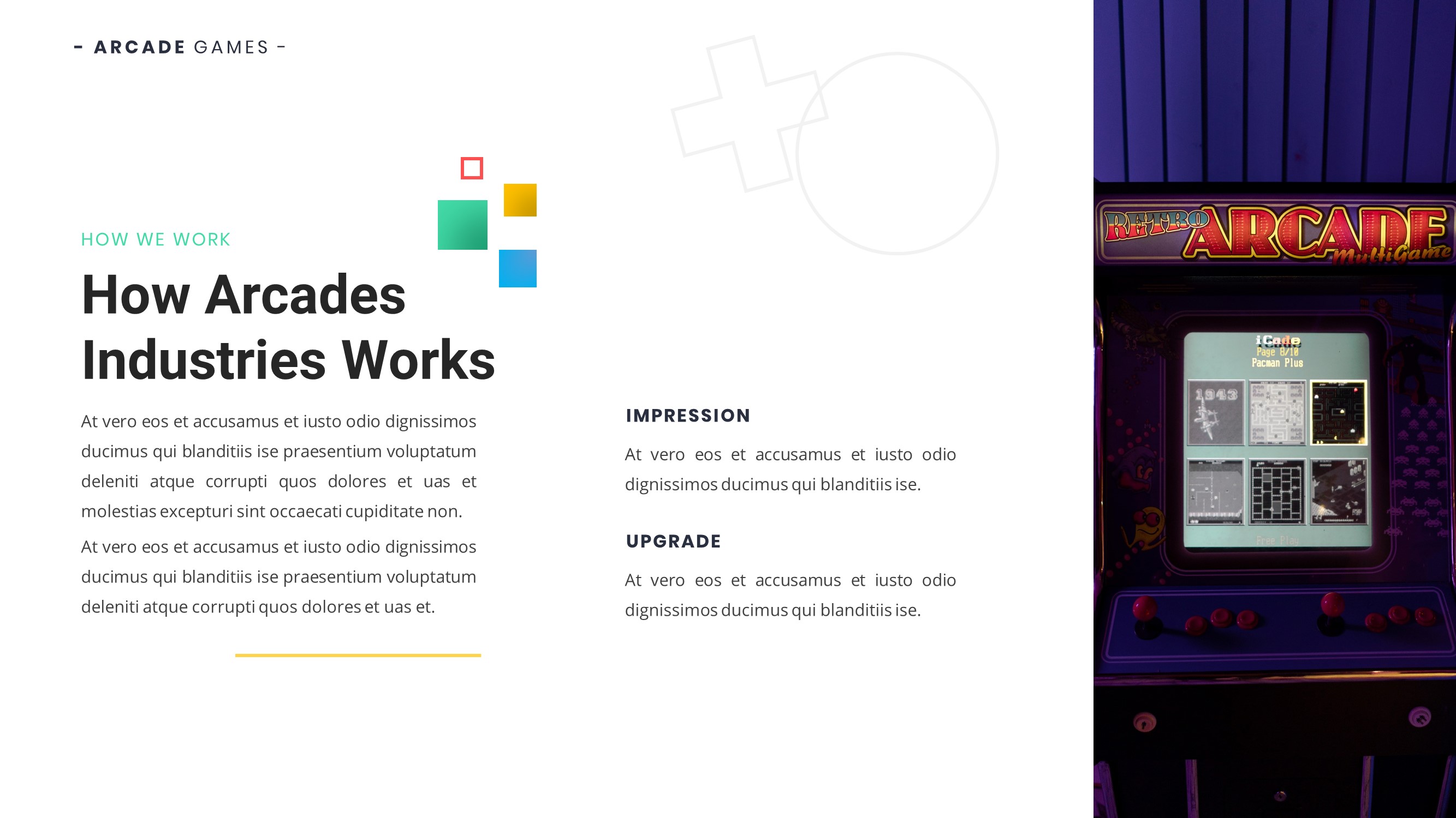 Arcades - Arcade Games PowerPoint Template, Presentation Templates