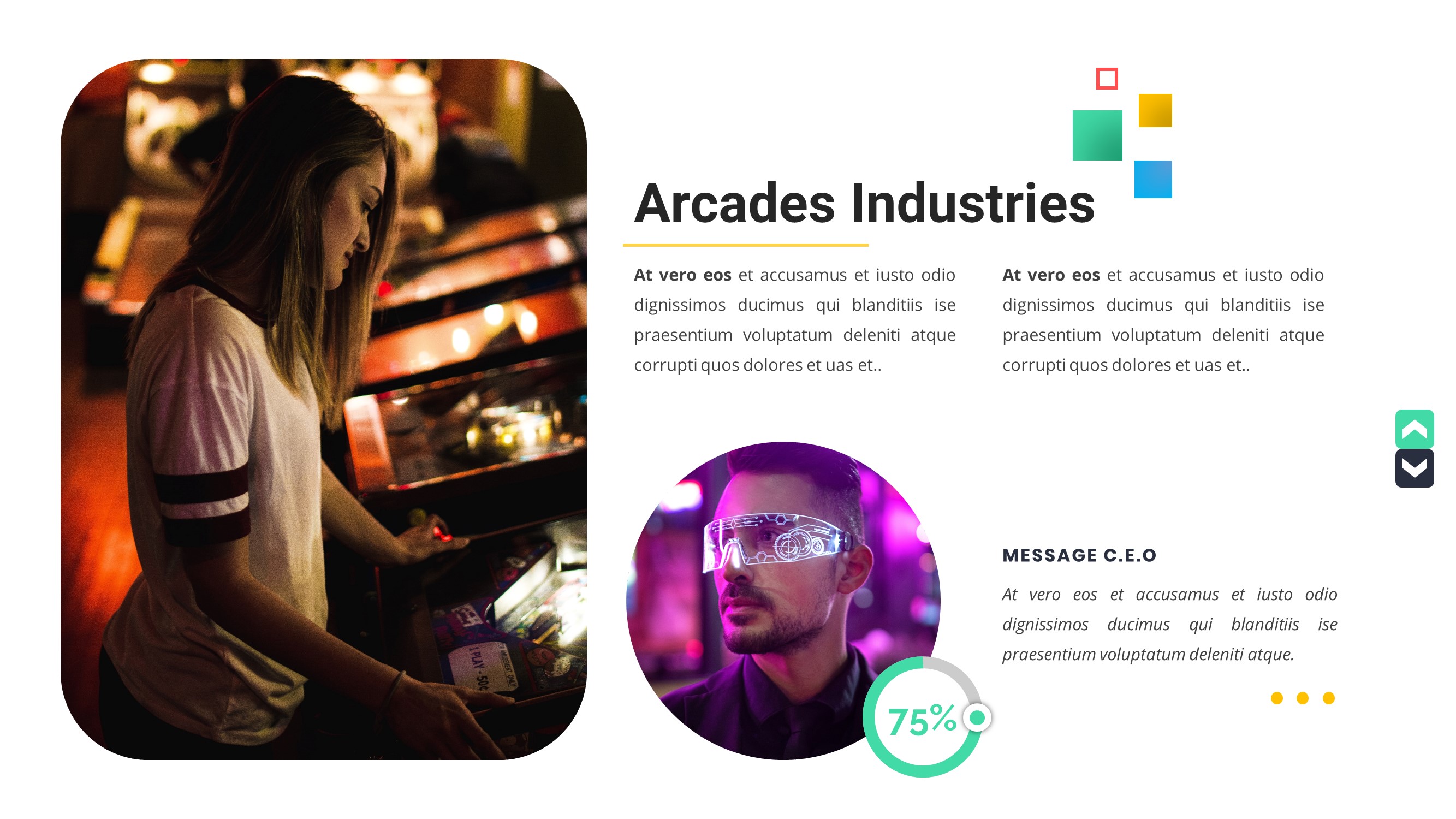 Arcades - Arcade Games PowerPoint Template, Presentation Templates