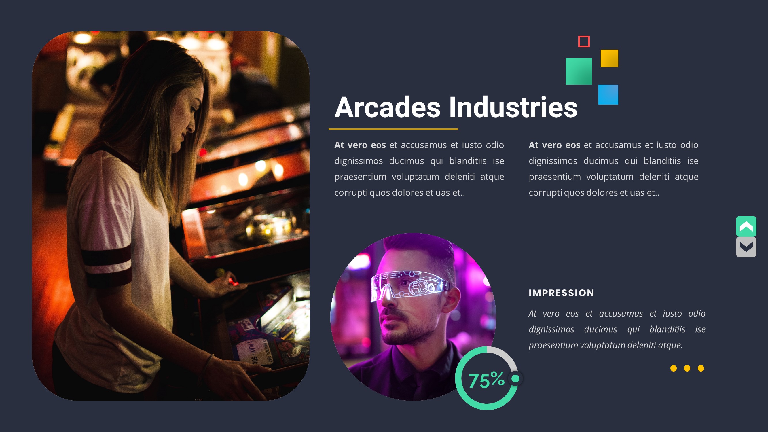 Arcades - Arcade Games PowerPoint Template, Presentation Templates